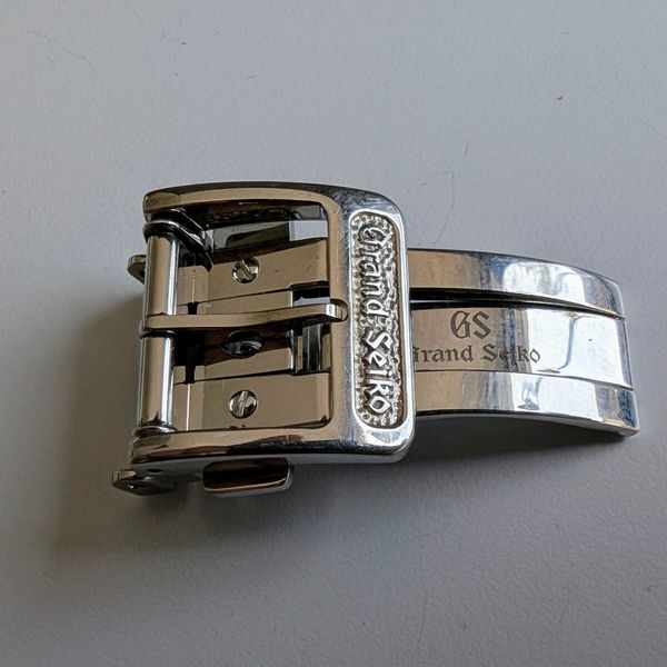 Grand Seiko Deployment Clasp with GS Alligator Leather Strap 19/16mm ...