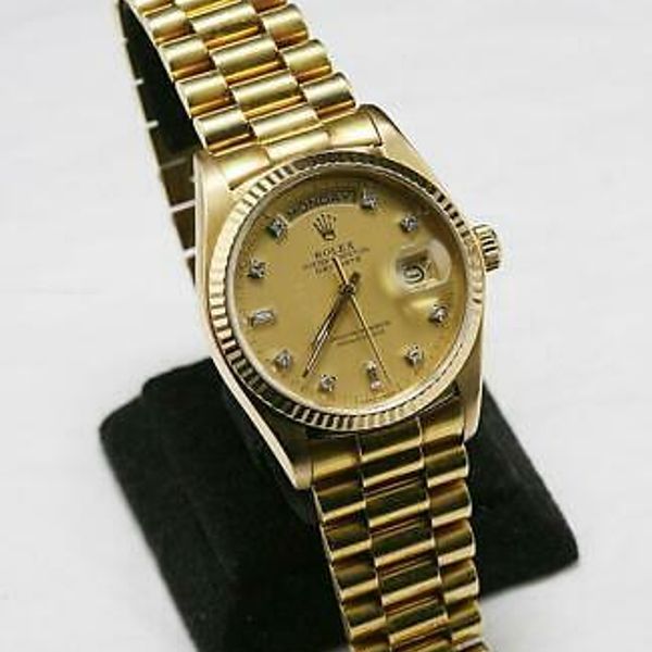 100% Authentic ROLEX 18038 Day-Date Single Quick Set Automatic ...