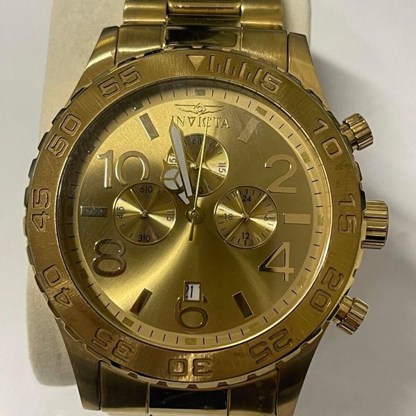 Invicta Men 1270 Chronograph Gold Colored Dial | WatchCharts Marketplace