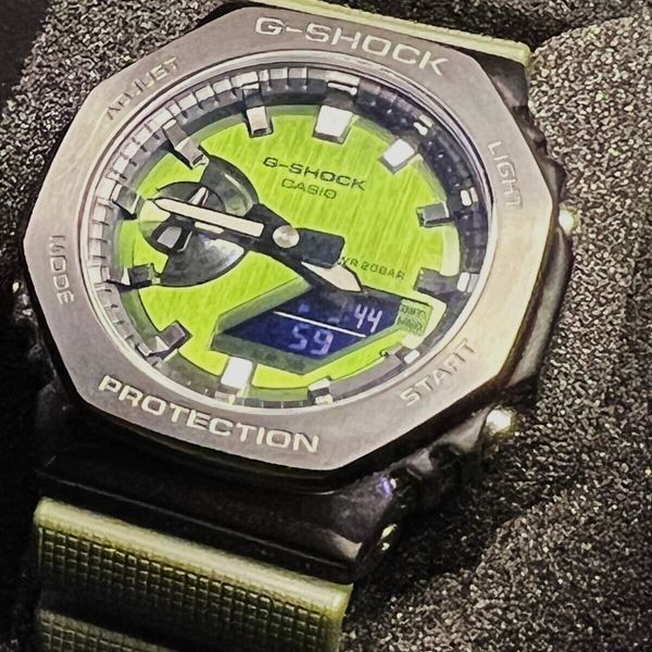 CASIO G-SHOCK WATCH METAL "CASIOAK" - RARE GREEN DIAL - EX.COND ...