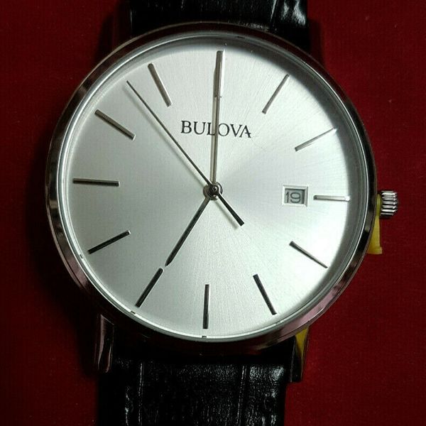 Bulova 96B104 Men's Wristwatch. New without Packaging. Leather Band ...