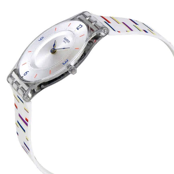 Swatch Thin Liner Silver Dial Ladies Watch SFE108 | WatchCharts Marketplace