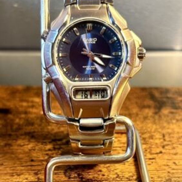 casio edifice EFA-100 Analogue/Digital Blue Face | WatchCharts Marketplace