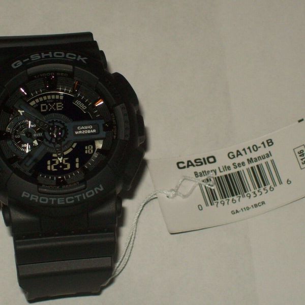 Casio-G-SHOCK-X-Large Display-Black Watch-GA110-1B-Tin-Can-Box-Marlboro ...