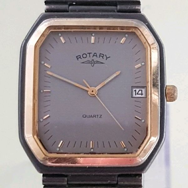 Vintage Rotary Tank Watch Mens Rotary 3550 Date Tank Watch Working ...