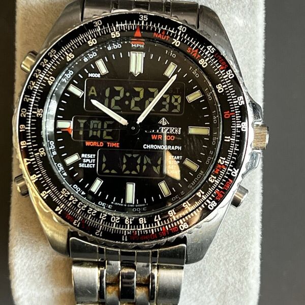 CITIZEN Pro master C460 Retro PILOTS ANA-DIGI ALARM CHRONO ...