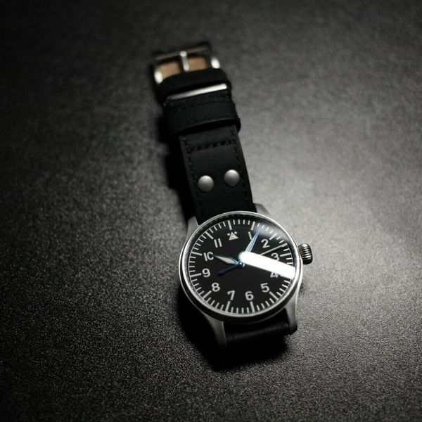 Stowa Flieger Klassik 40 Automatic ETA 2824-2 Pilot Watch, No Logo No ...