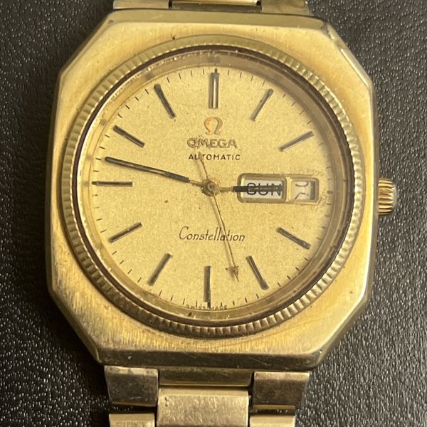 Rare OMEGA Constellation Octagonal Automatic Day/Date Watch 10k G.F ...