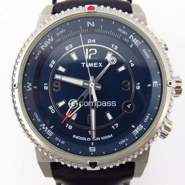 TIMEX E-Compass Expedition Watch Blue Dial Date Function - Non-Running ...