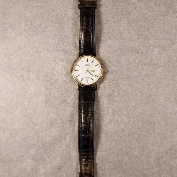 Vintage Timex Indiglo WR30M Watch Day/Date White Dial Glo Works New Battery | WatchCharts ...