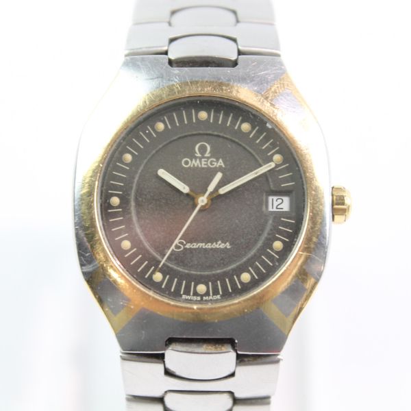 Mens Vintage Omega Seamaster Two Tone Watch Quartz SPARES/REPAIRS ...