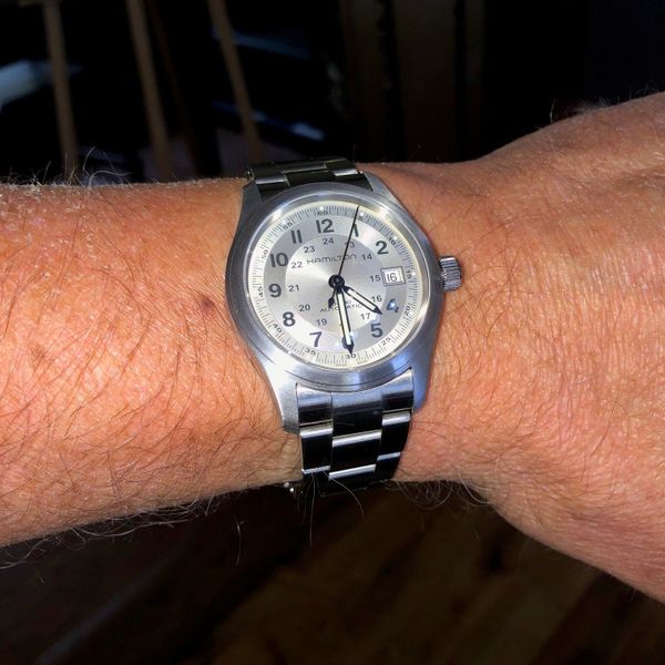 Hamilton Field Khaki 38mm Silver Dial [$375 USD] | WatchCharts Marketplace