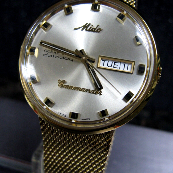 Vintage!!! Mido Commander Ocean Star AQUADURA Datoday 35mm Men's ...