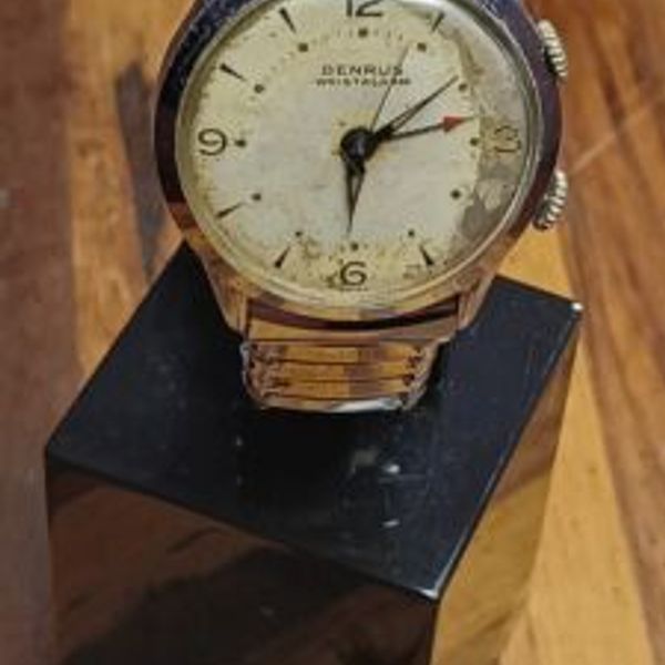 Vintage Swiss Stainles Benrus Wrist Alarm Mens Mechanical Wind Watch ...