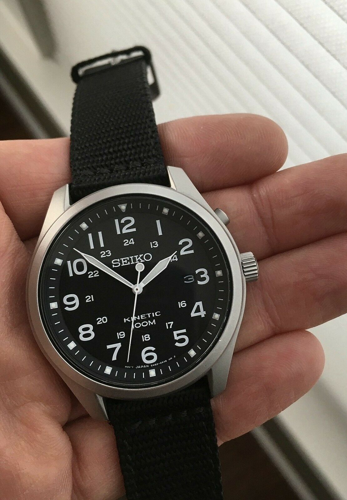 Men's Seiko Kinetic/Automatic SKA727 Field Military Pilot Watch 41mm ...