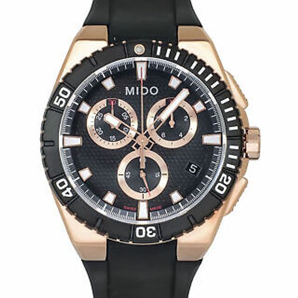 Mido Ocean Star Captain Rose Gold PVD Quartz Men's Watch M023.417.37 ...