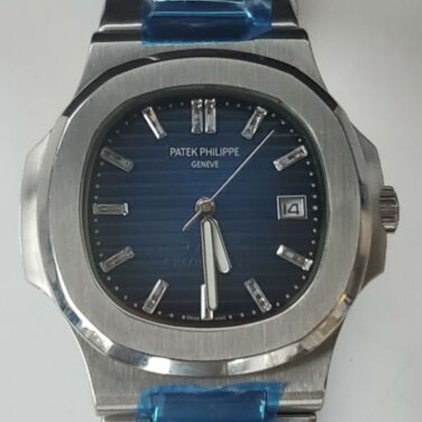 Patek Philippe Nautilus Style Stainless Steel Blue Face | WatchCharts ...
