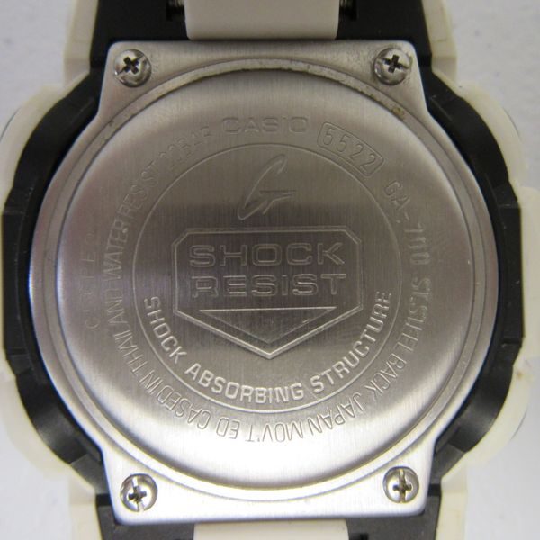 Casio G Shock 5522 Men's GA-700 Series Analog-Digital Watch (White ...