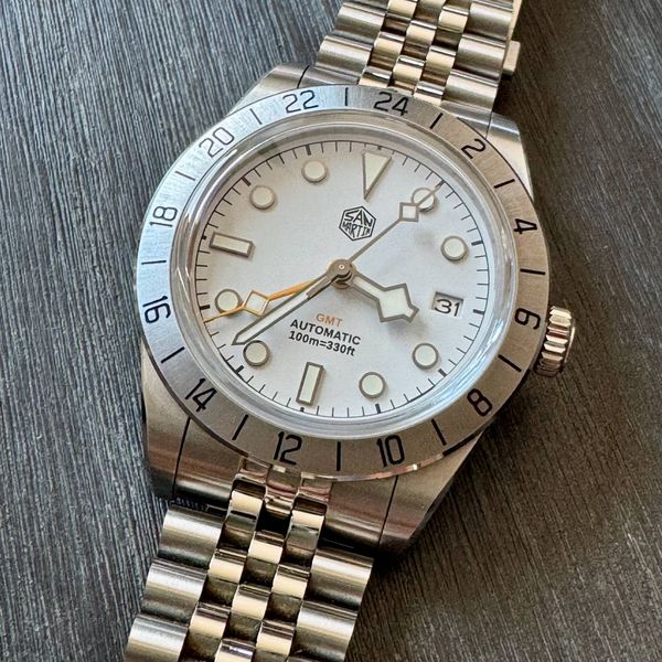 SOLD San Martin BB Pro GMT white dial w/ jubilee bracelet and on-the ...