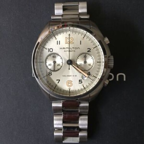 Hamilton Khaki Pilot Pioneer Chronograph 41mm #H76416155 | WatchCharts ...