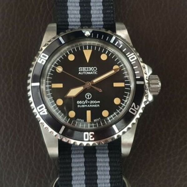 Vintage Submariner 5517 Homage Divers Watch with Seiko NH35 Automatic ...