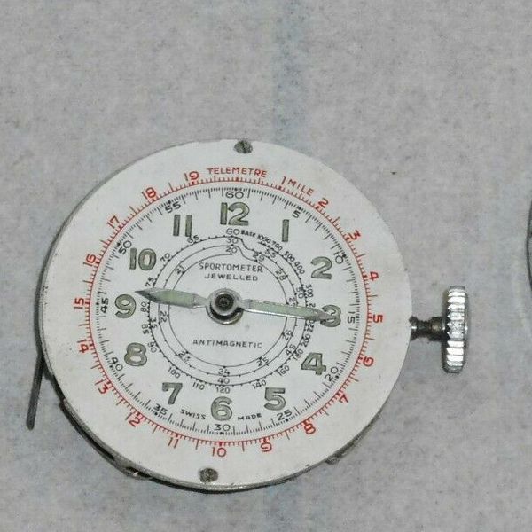 Vintage Telemeter Swiss Made Sportometer Fero Watch Parts For Restore ...
