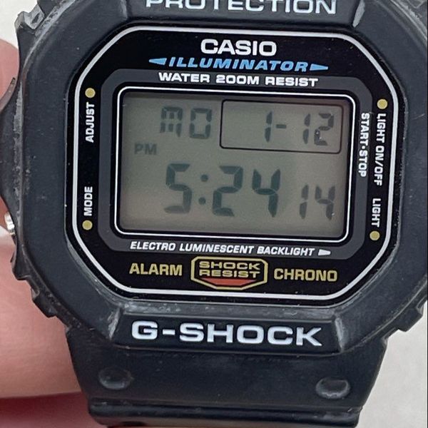 Casio G-Shock Shock & Water Resistant Men's Black Sport Watch ...