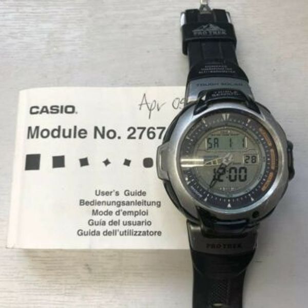 Casio Pro Trek PRG-60 digital and analog Triple sensor radio watch Model No 2767 | WatchCharts UK