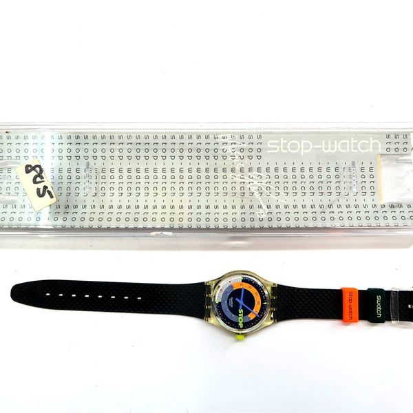 NEW Swatch Stop Watch COFFEE BREAK SSK100 with Case and Papers 1992 ...