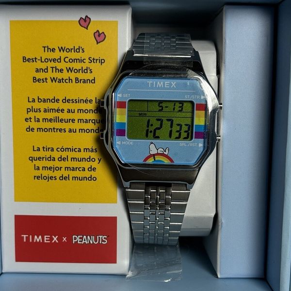 Timex T80 X Peanuts Alarm Quartz Digital Unisex Watch TW2V61300 ...