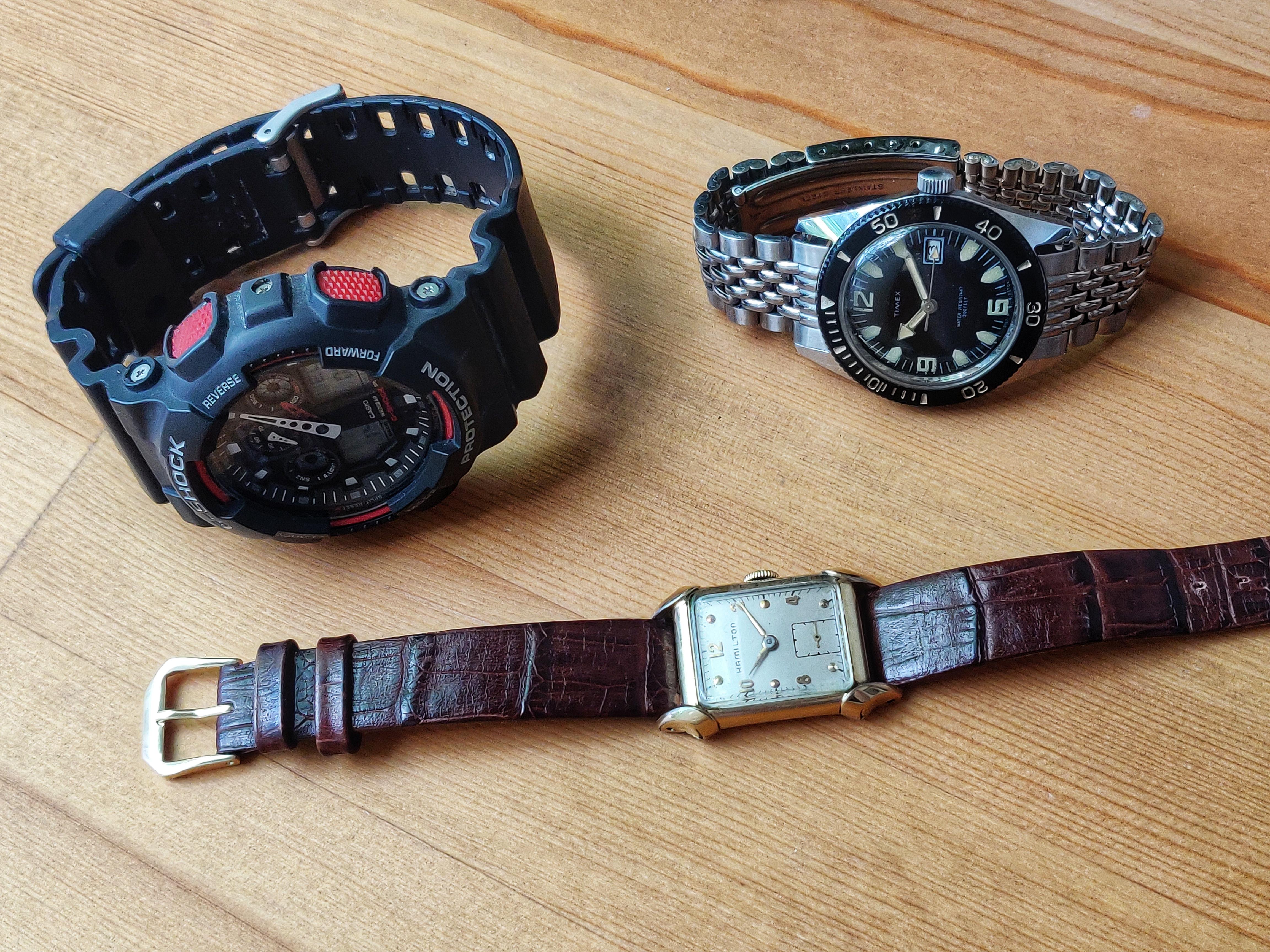 [WTS] Timex Skin Diver (rare, 1960s), Hamilton Tank (1940s), and Casio ...