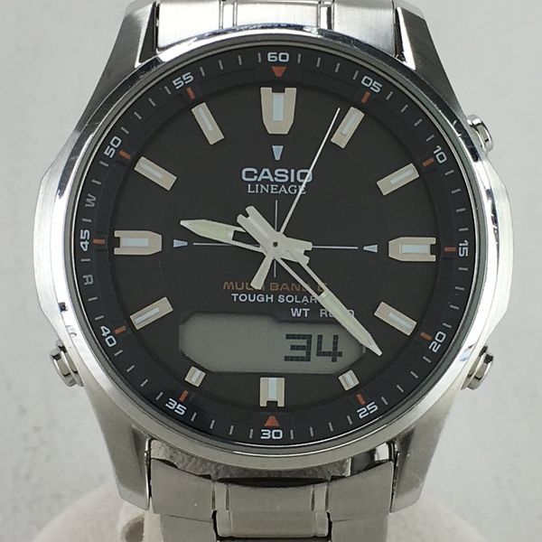 [Used] CASIO LINEAGE / Solar watch / Analog / Stainless steel / BLK ...