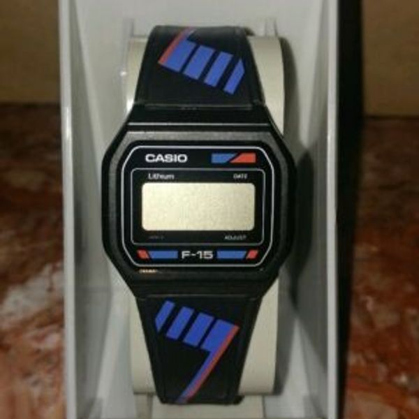 Vintage 1988 Casio F-15 350 digital Watch Original 2 button Model NOS ...