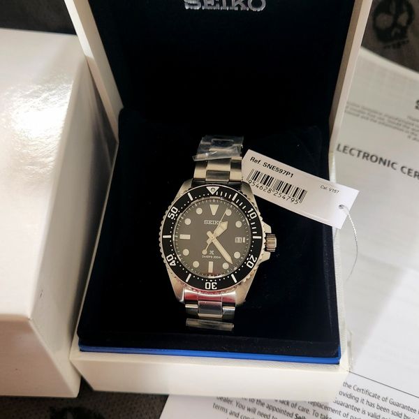 Seiko Prospex Stainless Solar Diver SNE597 | WatchCharts Marketplace