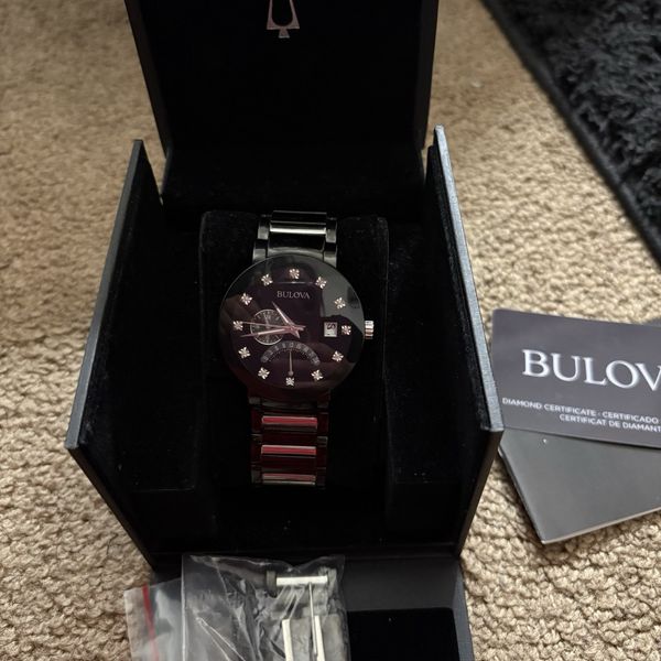 Bulova Men's Black Watch - 98D109 | WatchCharts Marketplace