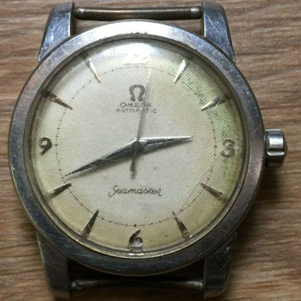 1954 OMEGA AUTOMATIC BUMPER SEAMASTER STAINLESS STEEL Cal 354 / RUNS ...