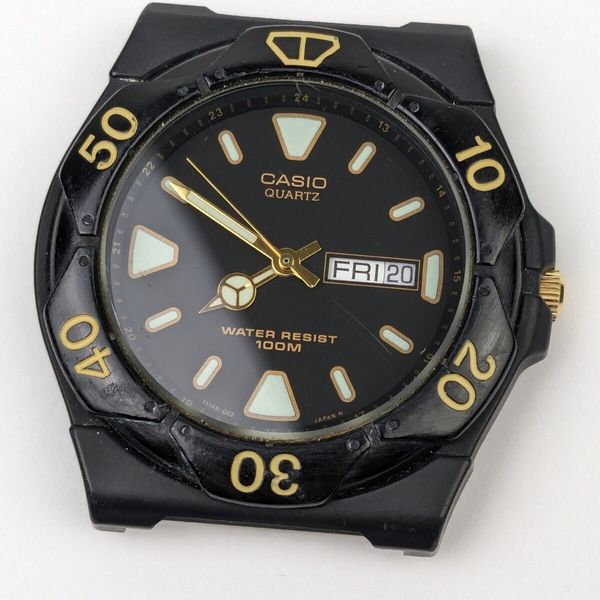 Rare Vtg 80s Casio MW-300 Quartz Analog Diver Watch Module 394 Japan ...