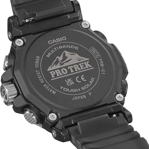 Casio Protrek Tough Solar Biomass Sports Watch Altimeter - Silver Dial ...