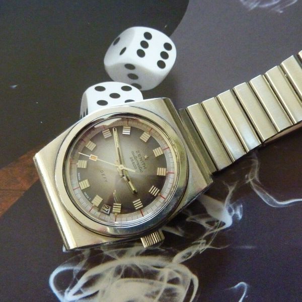 Vintage Zenith Defy Watch A7681 Coffee Fume Dial Cal 2562pc Automatic ...