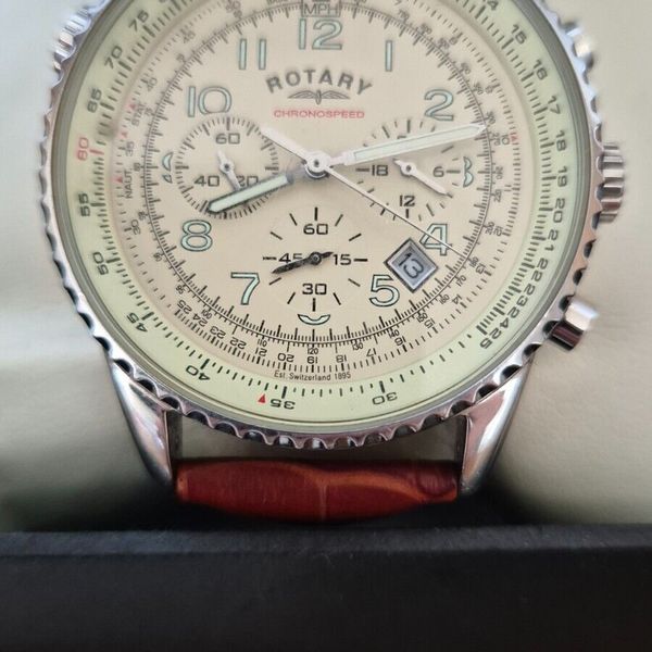 Rotary Chronospeed Cream Men's Watch - GS03447-08 | WatchCharts Marketplace