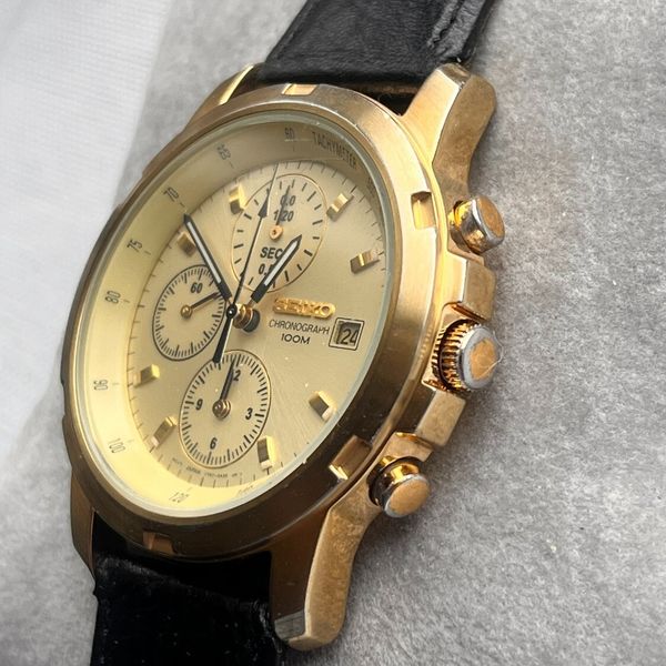 2004 Vintage Men's SEIKO Wristwatch.7T92-0BF0 Chronograph,100m,Steel ...