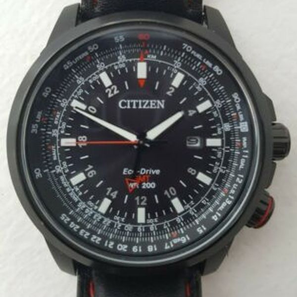 Citizen Eco Drive GMT Global Sky Aviator Dual Crown B877-R005669 Mens ...