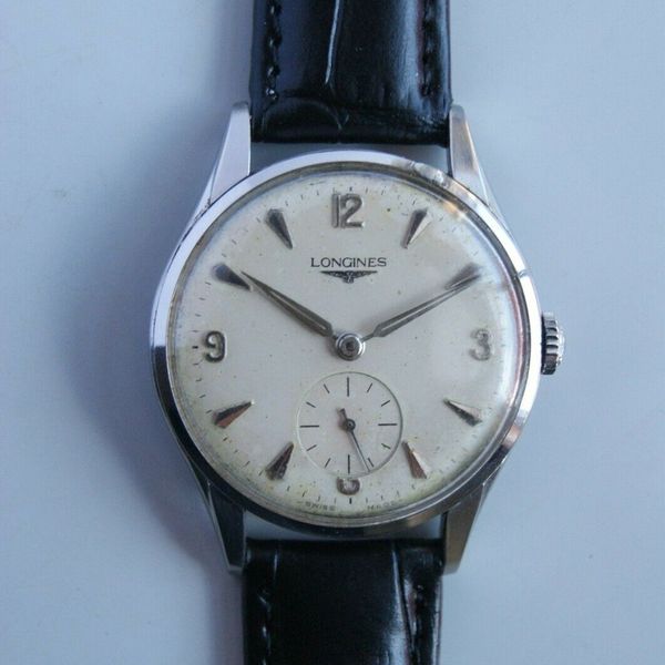 mens LONGINES vintage manual wind wristwatch, sub second, caliber 12.68Z | WatchCharts
