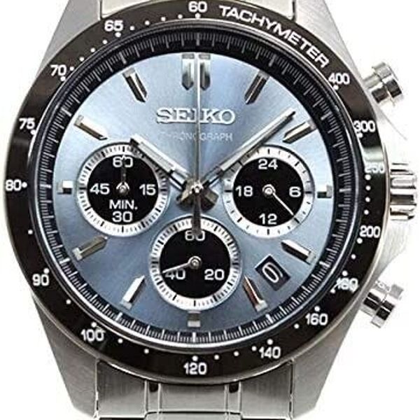 NEW SEIKO Spirit SBTR027 Chronograph Quartz Men's Watch Stainless Steel ...