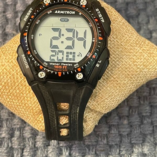 Armitron Mens Watch All Sports 40/8317 Black Water Resist 165 ft NWOT ...