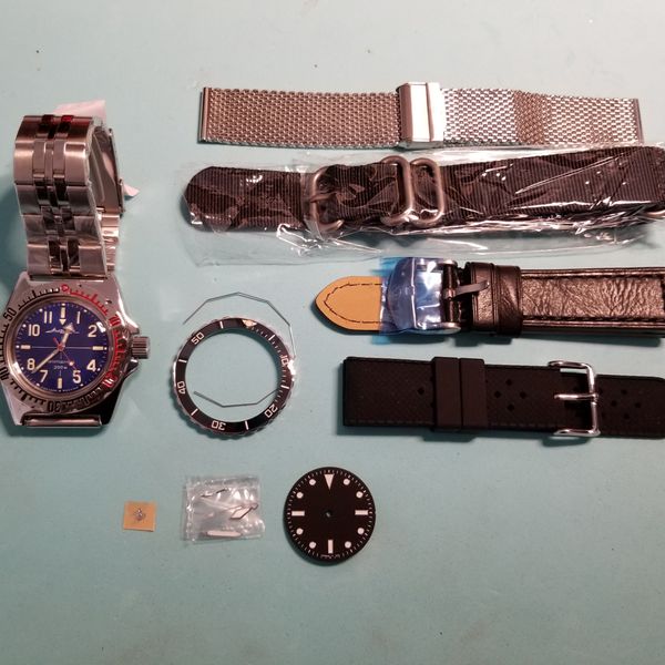 Vostok Amphibia 110648 + BSH mod parts | WatchCharts Marketplace