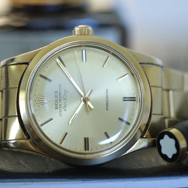 [WTS] Rare 1960s Rolex Air King Gold Capped Ref 5506 w/ Matching ...