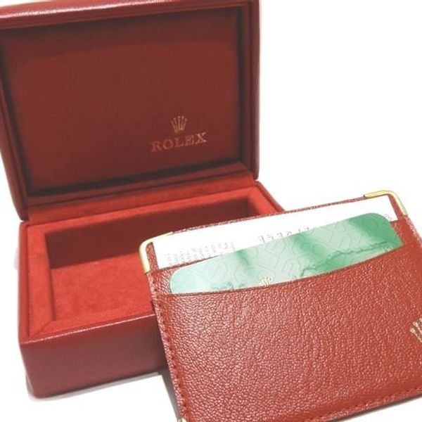 Rolex ladies genuine box & card case old model red red 14.00.71 watch ...