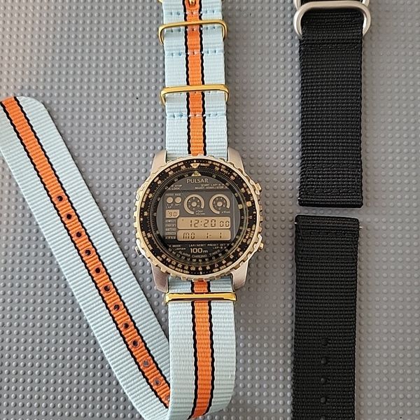 Men's Pulsar Seiko W358-5A00 Navitimer Racing Chrono Watch! New Battery ...