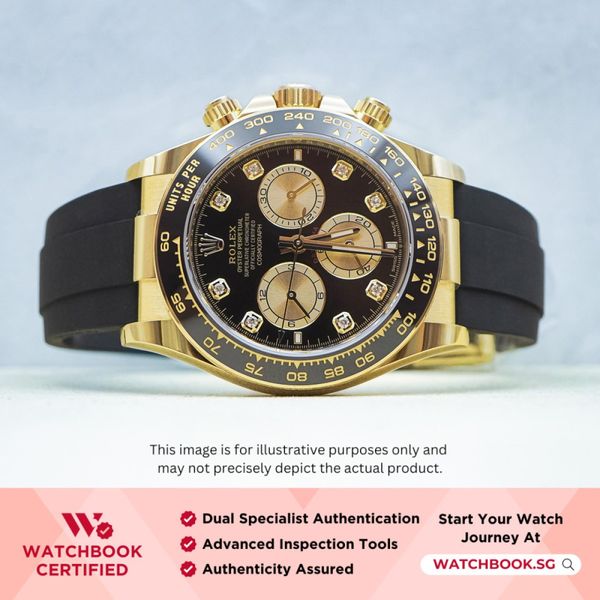 New Dec 2024 Rolex Daytona Oysterflex 126518LN Black and Golden w 8 Points Diamond Dial TW20926 ...